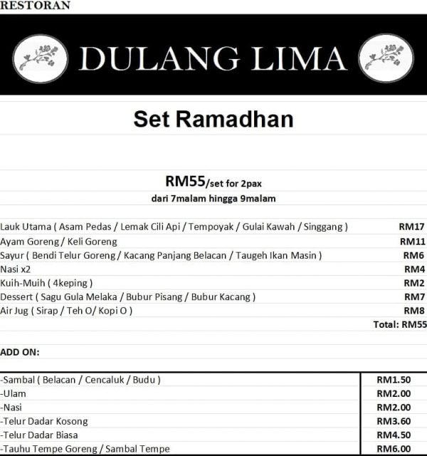 26 Restoran yang menyediakan Buffet Ramadhan – maQan